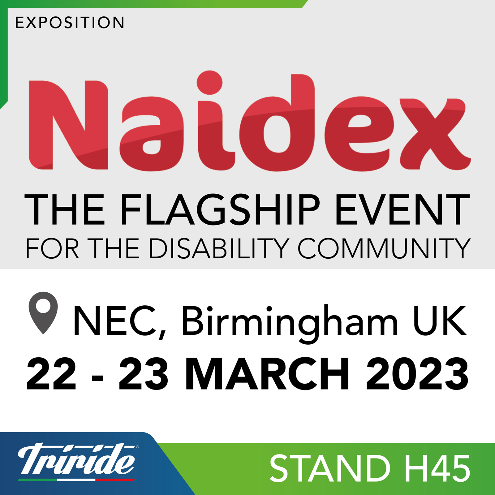 22-23/03/2023 Naidex Show - Triride